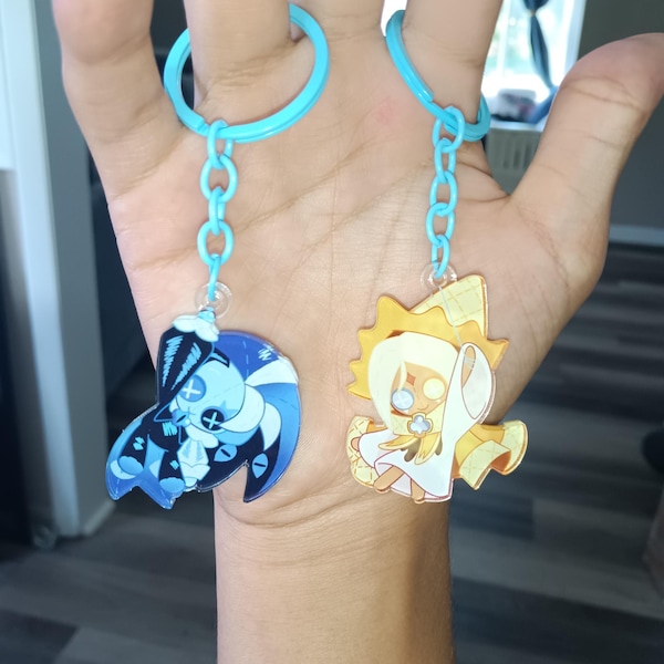 PRE-ORDER Cookie Run Keychains - Shadow Milk Cookie and Pure Vanilla ...