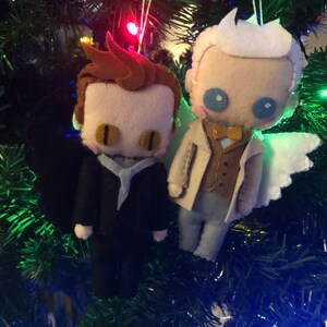 Good Omens Crowley and Aziraphale Ineffable Husbands Felt Toys for ...