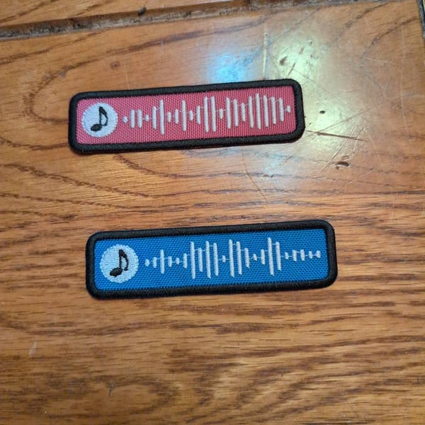 Custom Song Code Patch, Instant Scan Music Patch, Iron on or Sew ...