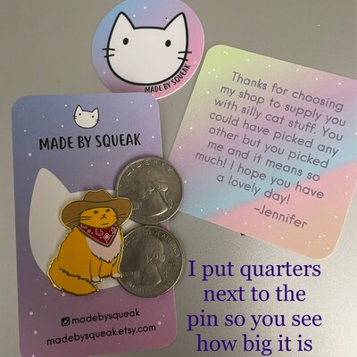 The Original Cowboy Cat Enamel Pin Meowdy - Etsy