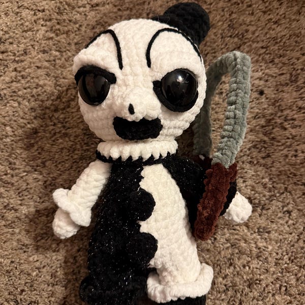 Handmade Crochet Horror Killer Clown - Clown - Handmade Stuffed Animal ...