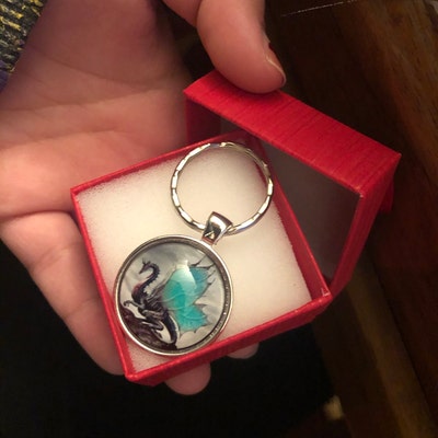 Winged Dragon Keychain Winged Dragon Keyring Dragon Gift Dragon Jewelry ...