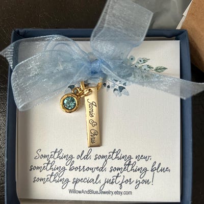 Something Blue Bouquet Charm, Bride Gift From Mom, Something Blue for ...