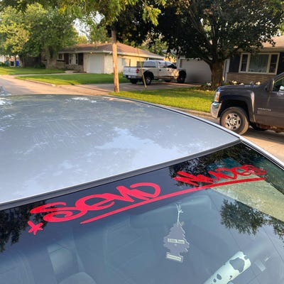 Custom Text Outline Y2 Windshield Graphic Decal Car Sticker Banner JDM ...