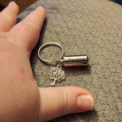 Cremation Keychain for Ashes, Personalized Cremation Urn Keychain, Loss ...