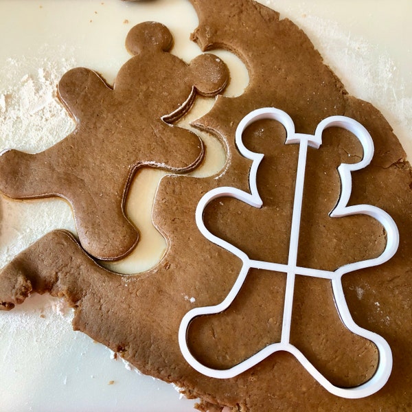 Mickey Mouse Gingerbread Man Cookie and Fondant Cutter - Etsy