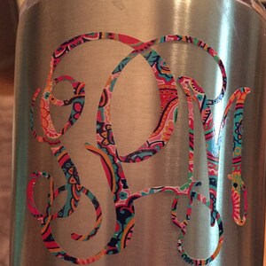 Paisley Monogram Decal, Car Decal, Vinyl Decal, Tumbler Decal, Laptop ...