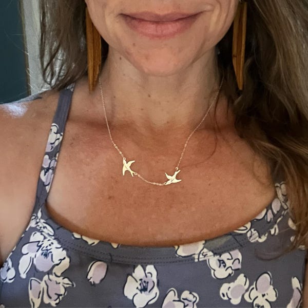 Small Bird Necklace, Tiny Bird Necklace, Dainty Bird Necklace, Petite ...