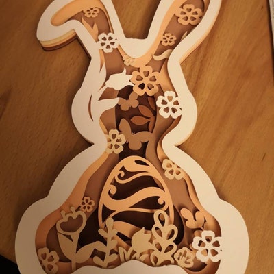 BUNNY EASTER Laser Cut Files Svg Cnc Files Easter Rabbit and Dxf Easter ...