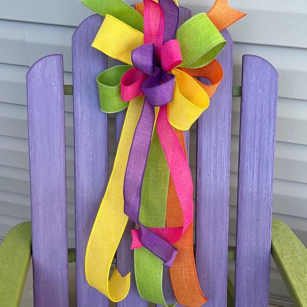 Spring Bow for Wreath, Easter Wreath Bow, Easter Decor, Bow for Easter ...