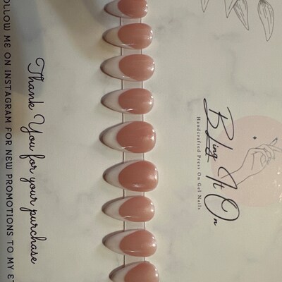 Solid Color 120 Color Selection Hand Printed Press on Gel Nails DIY Customizable Various Shapes ...