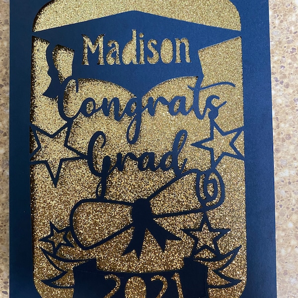 Personalized Graduation Card, SVG Cut File - Etsy