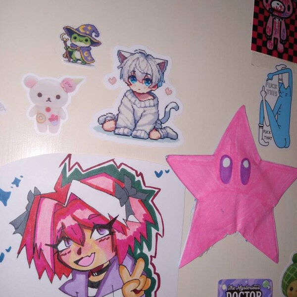 Pixel Art Amethyst Vinyl Sticker - Crystal Cluster Geology Sticker - Etsy