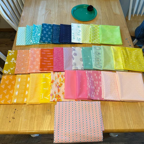 CLEARANCE + Baby Girl Fat Quarter Bundle + 12 Fabrics + Baby Girl Quilt ...