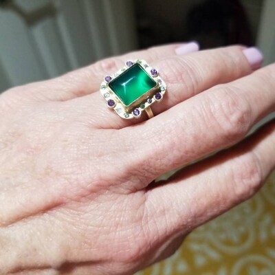 Turquoise and Ruby Band-gold Multiple Gemstone Band-stacking - Etsy