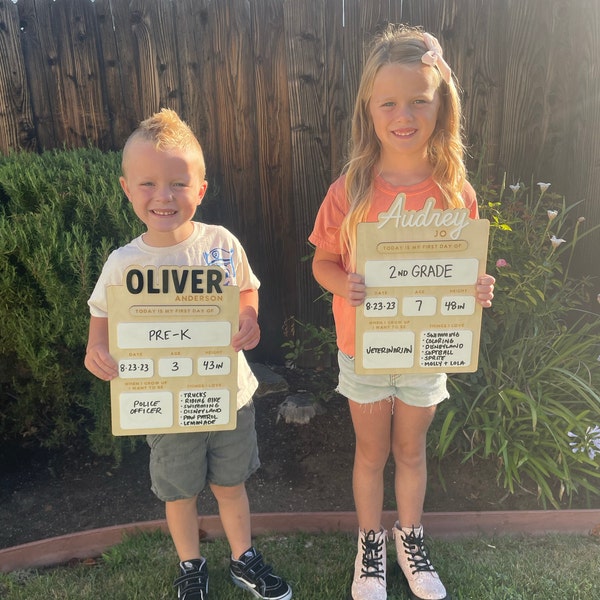 First Day of School Sign X Back to School X Custom First Last Day of ...