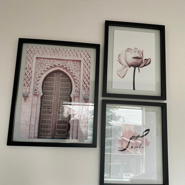 Islamic Canvas Material Poster Prints Wall Art Allah Mosque Modern ...