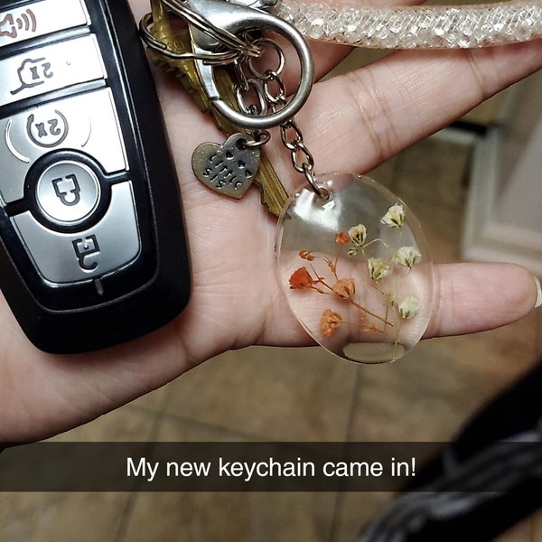 Seashell Keychain, Shells and Resin, Blue Shells, Rectangle Pendant ...