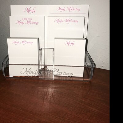 Custom Note Pads With Personalized Acrylic Holder Personalized Memo ...