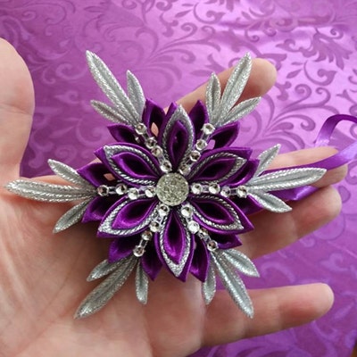 Handmade Snowflake CHRISTMAS Tree Decoration/ornament in Light Blue ...