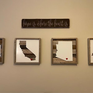 Name Your State. Rustic State Shape. Reclaimed Wood Wall Art. State ...