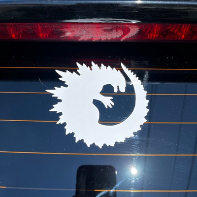 Godzilla Round , Vinyl Decal, Permanent/removable, Kaiju, Holographic ...