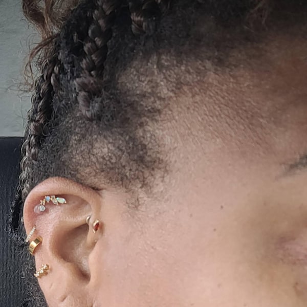 16g Teardrop Medusa Ring • Lippy Loop Labret • Surgical Steel Lip Ring ...