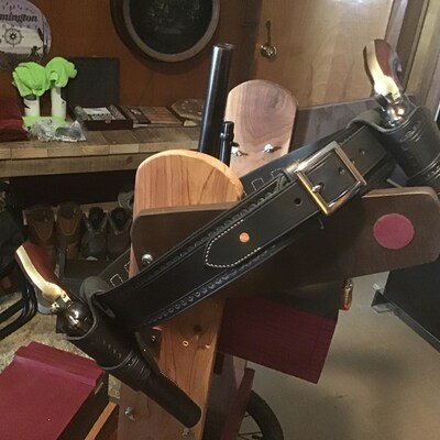 Western Cowboy Single Action Leather Holster Cross Draw RH - Etsy