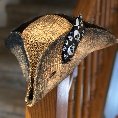 Tricorn Natural Straw,tricorne Hat,tricorne Hat,pirate Hat,period Hat ...