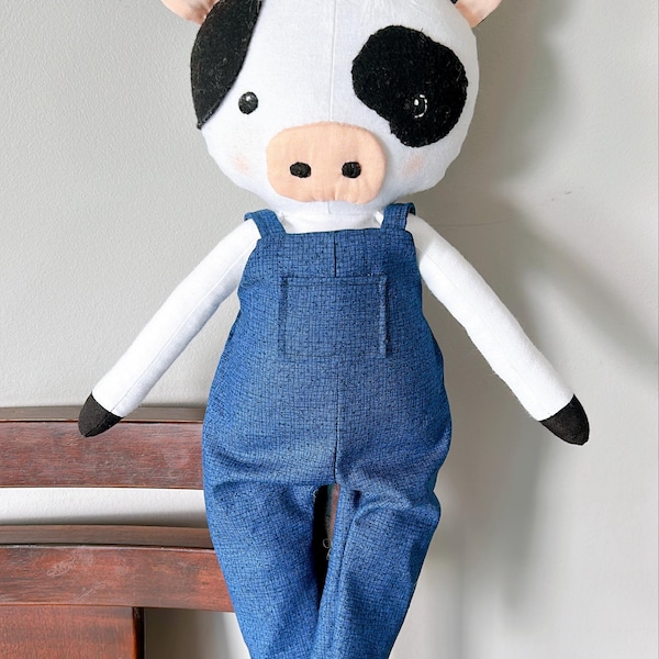 Highland Cow Sewing Pattern PDF - Make a Highland Cow Doll / Stuffed ...
