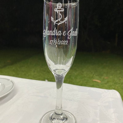 Personalized Anchor Champagne Flutes Wedding Toasting Flutes Set of 2 ...