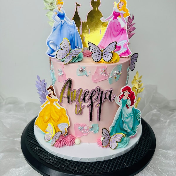 Princess Cake Topper / 4 Units. - Etsy