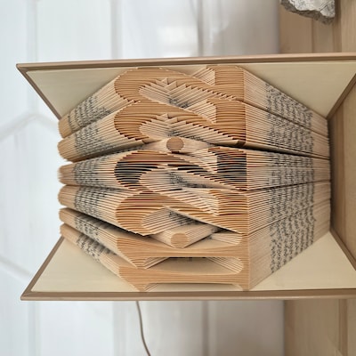 Custom Name Folded Book Art Anniversary Gift - Etsy