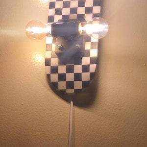 Skateboard Lamp Checkerboard - Etsy