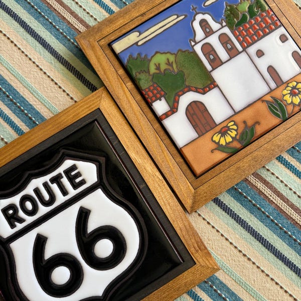 Robust Wooden Ceramic Tile Frame Customizable for Tile Art Real Wood ...