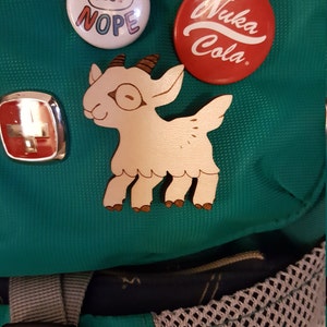 Goat Pin / Magnet Wooden Pygmy Goat Brooch - Etsy