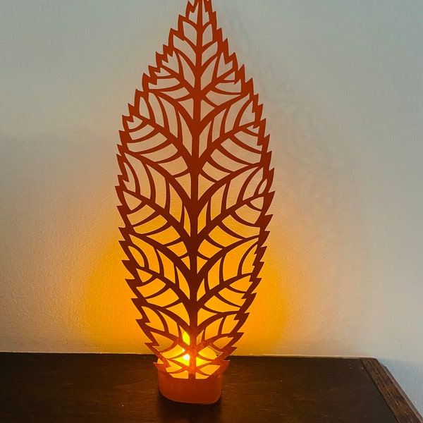 Fall Leaves Svg Lantern Template, Autumn 3d Papercut, Paper Lantern Svg ...
