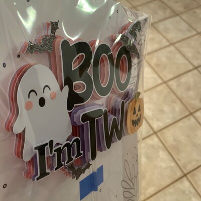 Boo I'm Two Cake Topper Halloween Cake Topper Birthday - Etsy