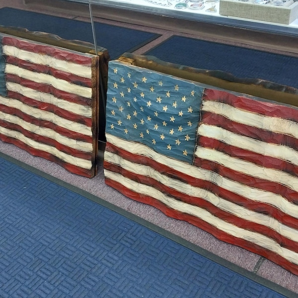 Textured Wood Wavy Flag - Large- Large - Etsy