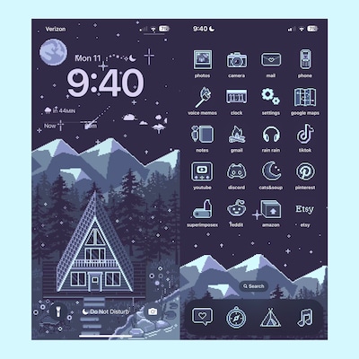 63 Pixel App Icon Pack / City Phone Theme for Ios and Android - Etsy