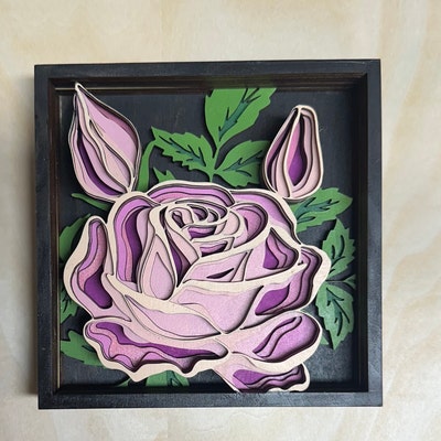 3D Beautiful Flowers Layered Paper Cut Flowers Shadow Box SVG, 3D ...