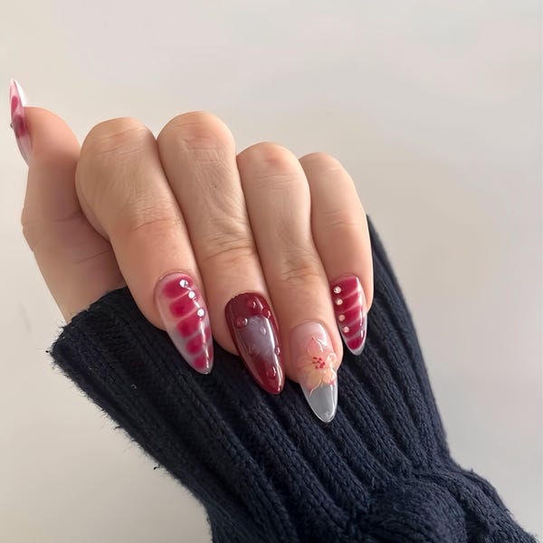 Daisy Edge - 3D Homemade Press-on Nails - Etsy