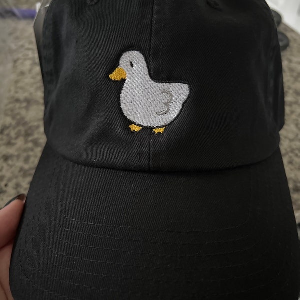 Hand Drawn Duck Premium Dad Hat Embroidered Cotton Baseball Cap - Etsy