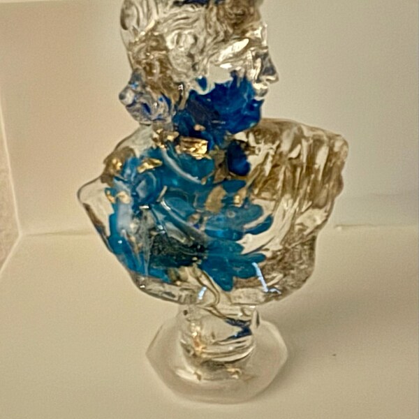 Custom Apollo Resin Statue With Real Dried Flowers and Crystals - Etsy