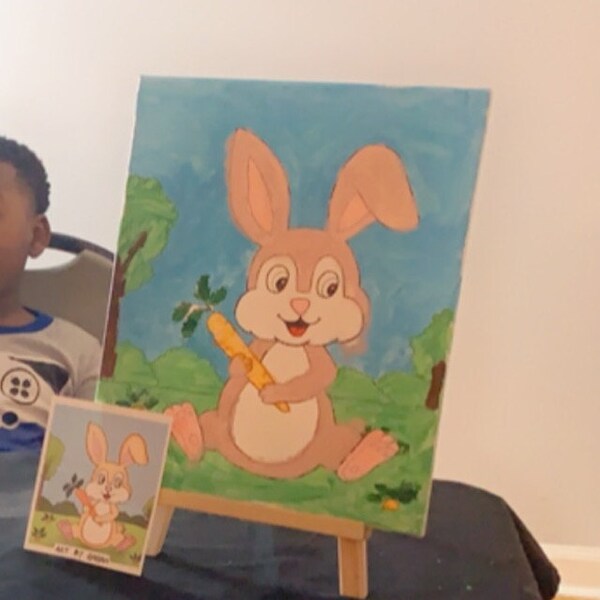 Paint Your Own Easter Bunny,kids Easter,diy Paint Kit,pre-drawn ...