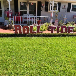 ROLL TIDE YARD Letters Alabama Crimson Tide Football Yard Card Game Day ...