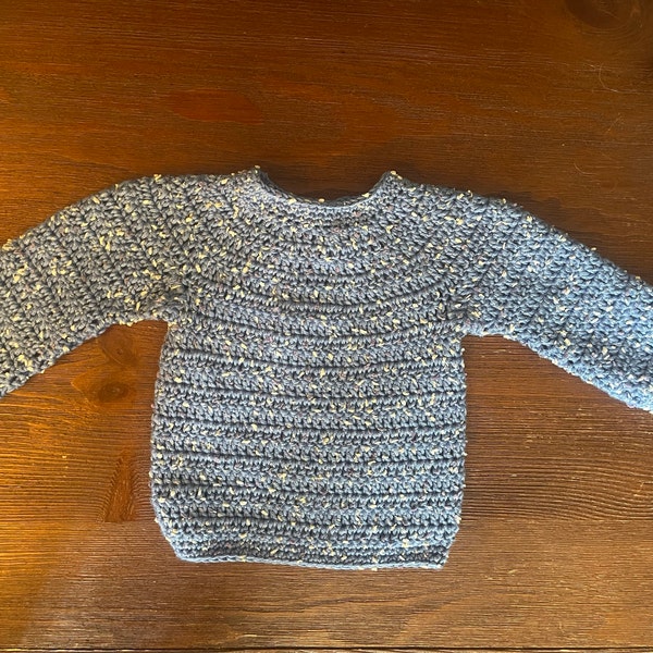 Digital PDF Crochet Pattern: Easy Crochet Baby Sweater for Boys and ...