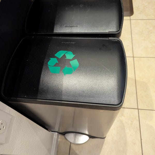 Recycle Symbol Sticker PICK SIZE COLOR Vinyl Decal Sign Trash Garbage ...