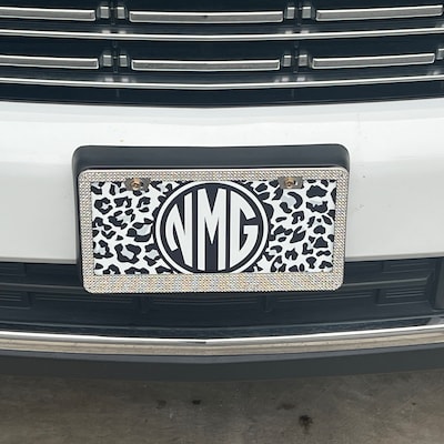 Cheetah Spots License Plate Frame Matches Personalized Plate - Etsy
