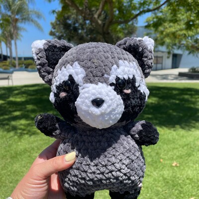 Crochet Pattern Chocho the Raccoon Cute Soft Toy - Etsy